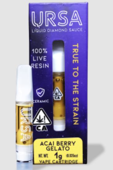 URSA EXTRACTS - Acai Berry Gelato Liquid Diamonds Cart 1G