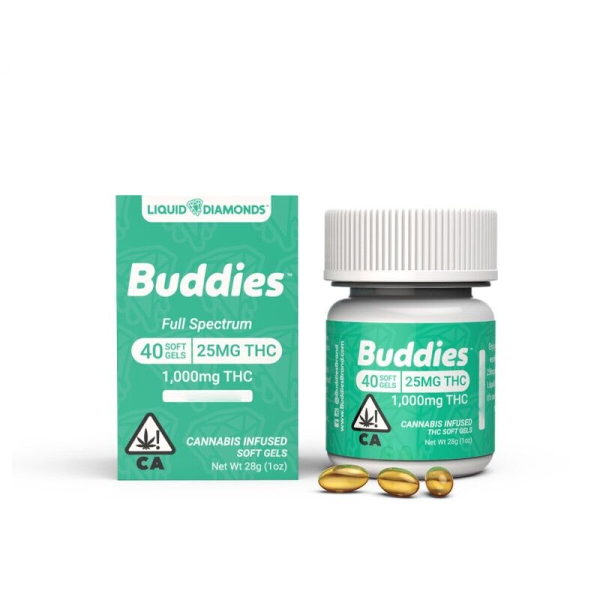 BUDDIES - 25MG Hybrid Capsules 40 Pack 1000MG